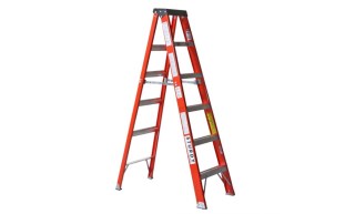 Extra Heavy Duty Fiberglass Step Ladder, Red, 4', Sold Individually | ind